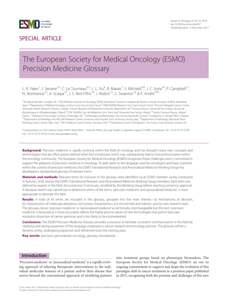 Care of The Adult Cancer Patient at The End of Life: ESMO Clinical ...