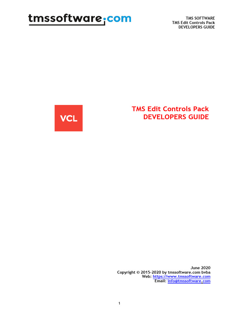 TMS Edit Controls Pack Developers Guide | PDF | Boolean Data Type | Windows Registry