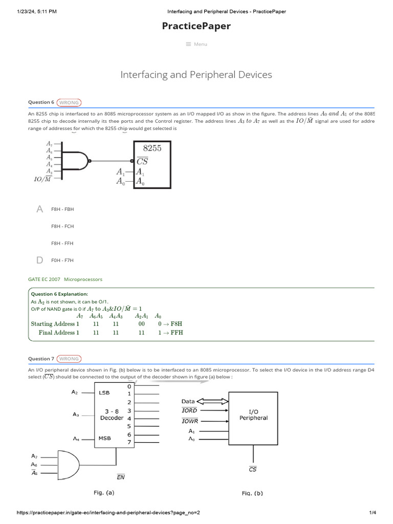 8085 Interfacing | PDF | Electronic Circuits | Electrical Engineering