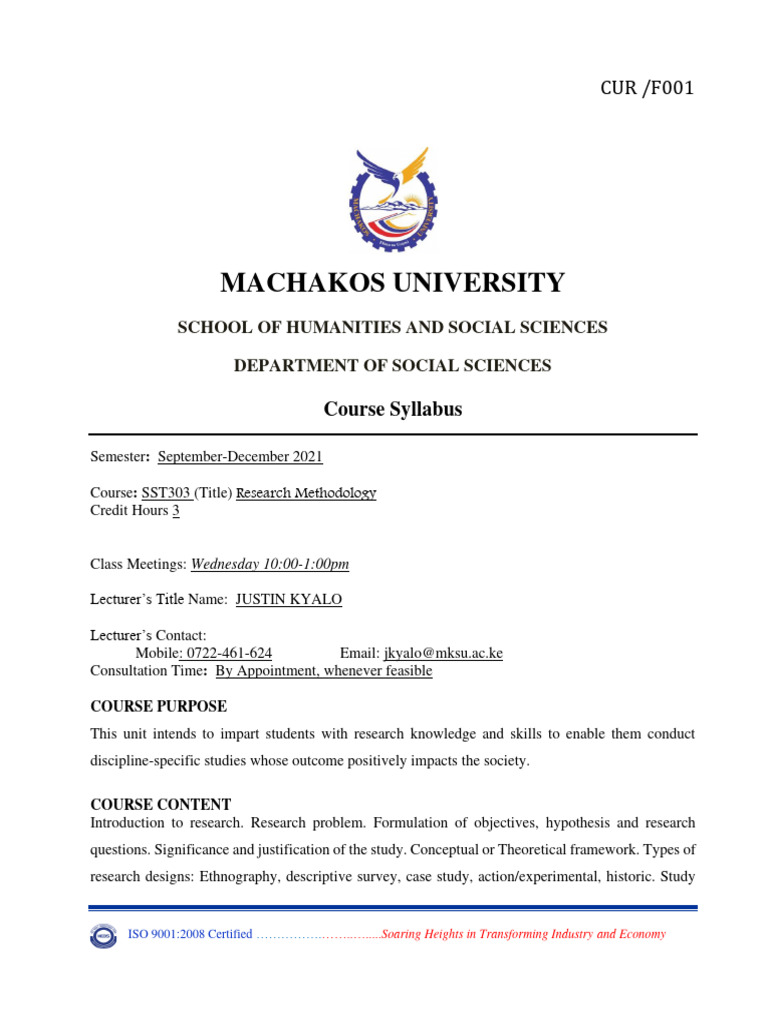 SST 303 Course Outline | PDF