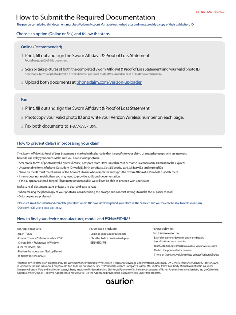 How To Submit The Required Documentation Choose An Option Online Or Fax And Follow The Steps 