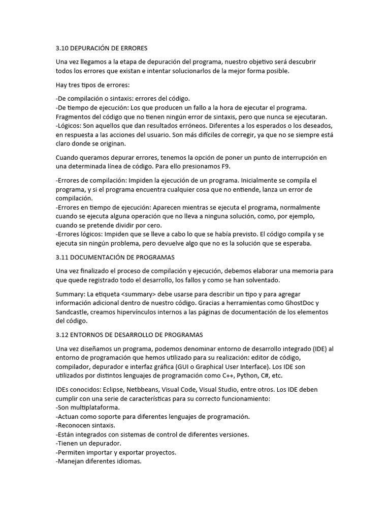 Apuntes Finales Progamacion A | PDF | Entorno de desarrollo integrado ... Apuntes Finales Progamacion A | PDF | Entorno de desarrollo integrado ...