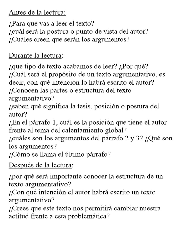 Antes de La Lectura | PDF | Artes del Lenguaje y Comunicación