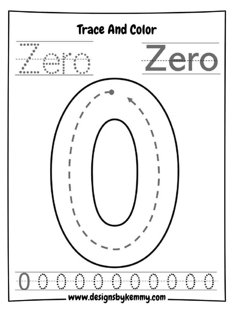 0 10 Big Number Tracing Worksheet For Kids | PDF