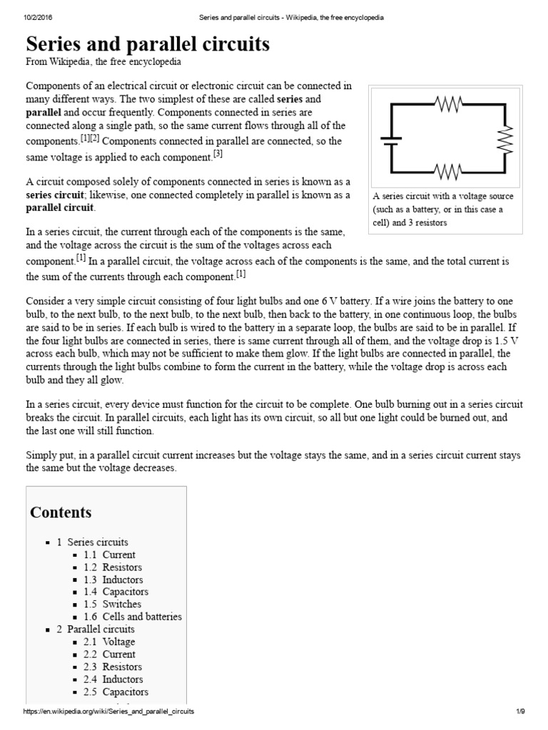 Series and Parallel Circuits | PDF