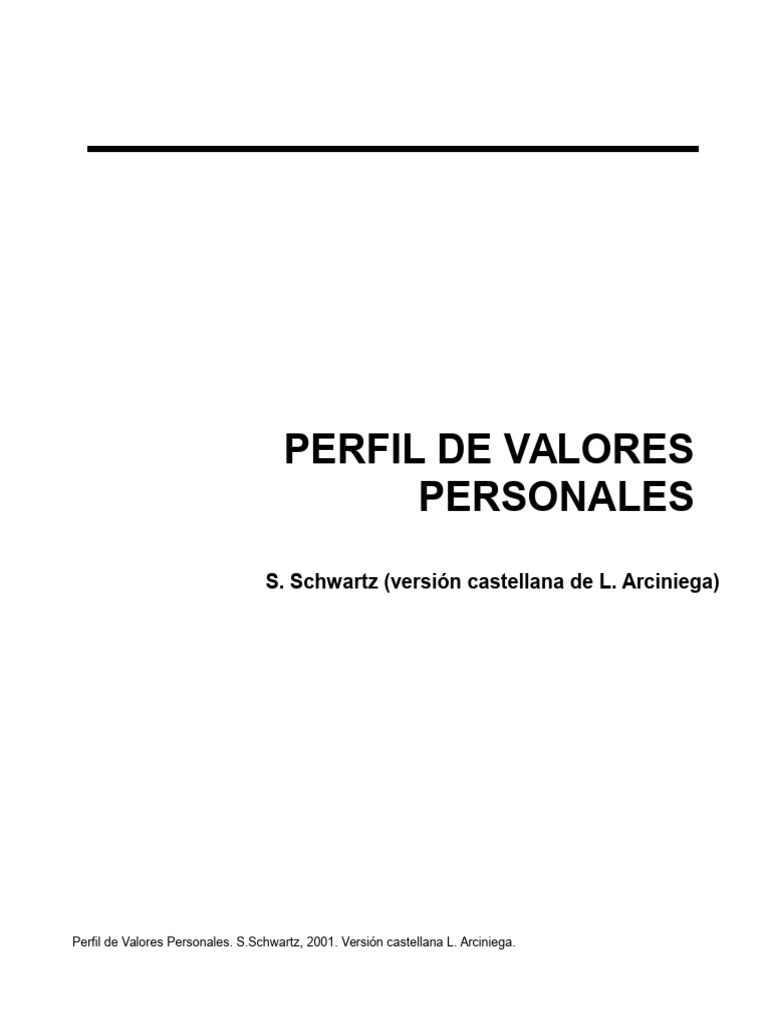 Prueba PVQ en Espanol | PDF