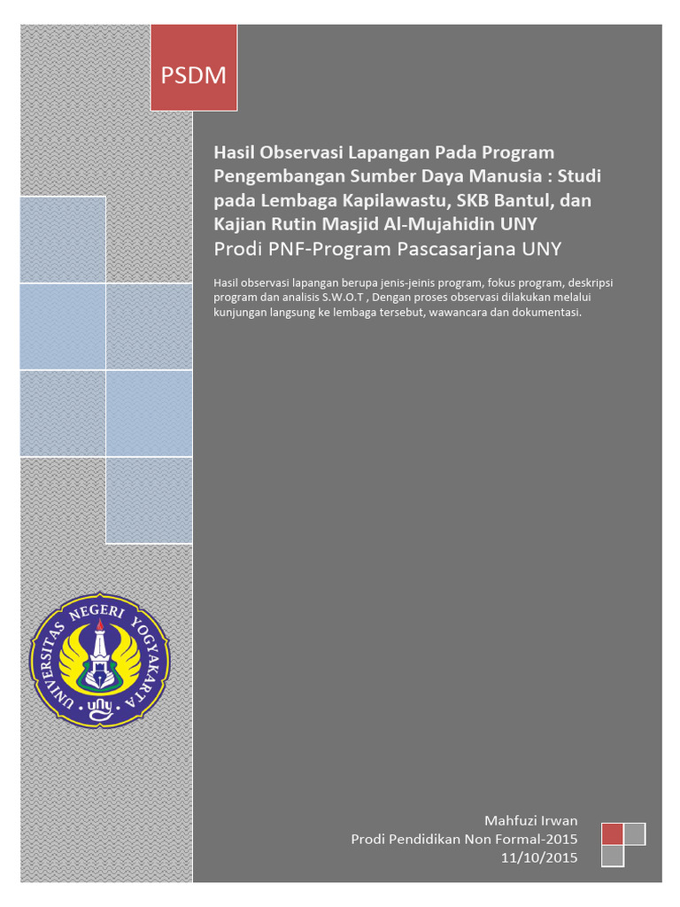 Program Pengembangan SDM Nonformal | PDF