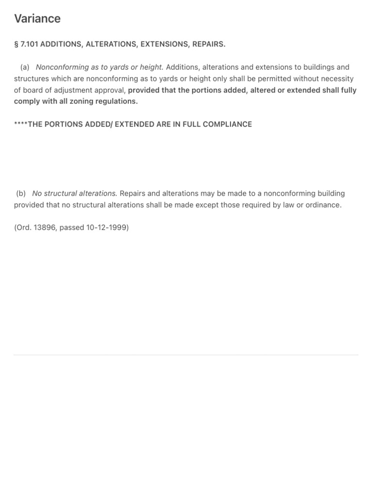 Variance | PDF | Building | Zoning