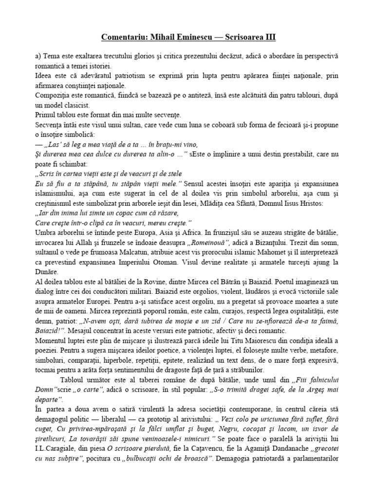 Scrisoarea A 3 | PDF