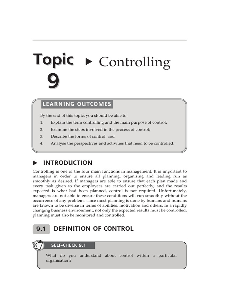 LN 9. Controlling | PDF | Incentive | Business Economics