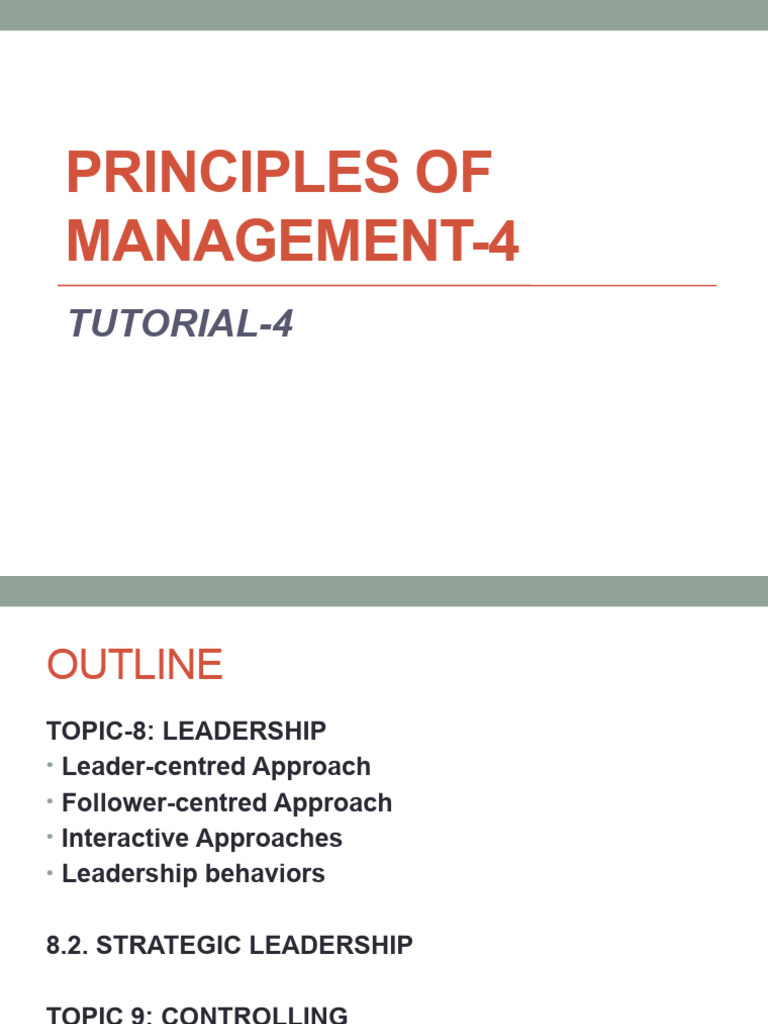 Principles of Management-4. | PDF | Leadership | Business