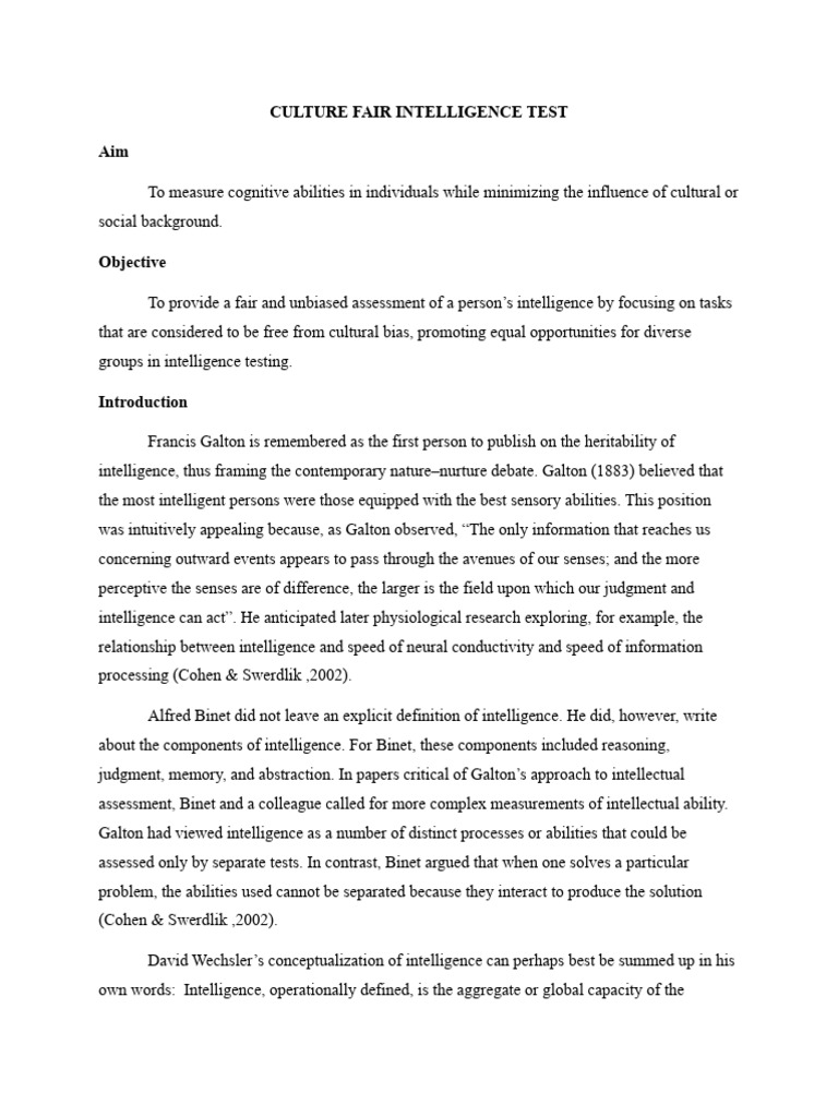 CFIT | PDF | Intelligence Quotient | Behavioural Sciences