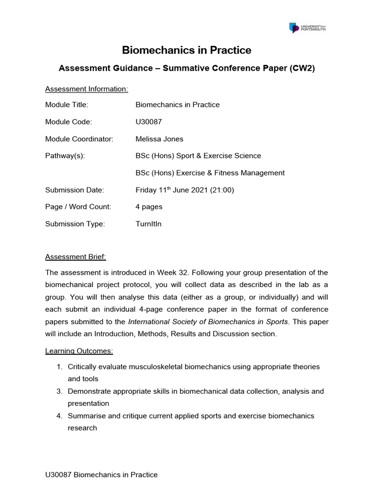 U30087.sch (CW2) Updated | PDF | Information | Biomechanics