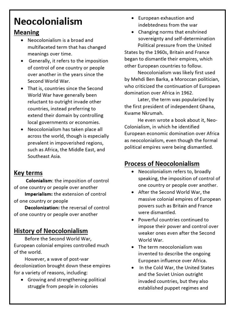 Neocolonialism | PDF