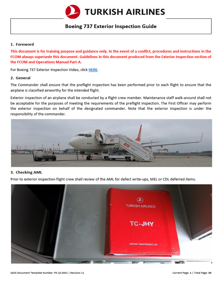 B737 Exterior Inspection Guide | PDF | Technology & Engineering