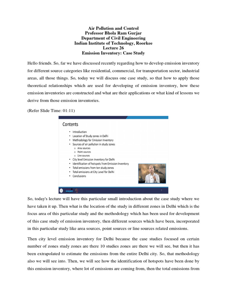 Lec 26 | PDF | Air Pollution | N Ox