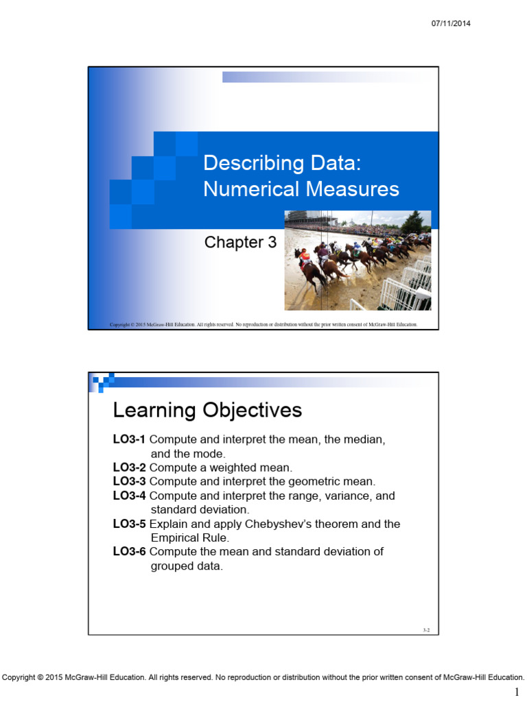 Chapters 3&4 (16th Edition) | PDF | Mean | Variance