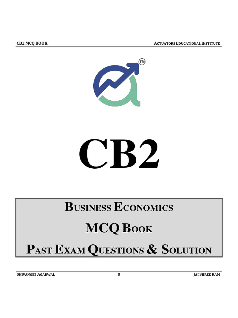 CB2 Booklet 1-6 SETTED (MCQ) (06.03.2023) FINAL | PDF