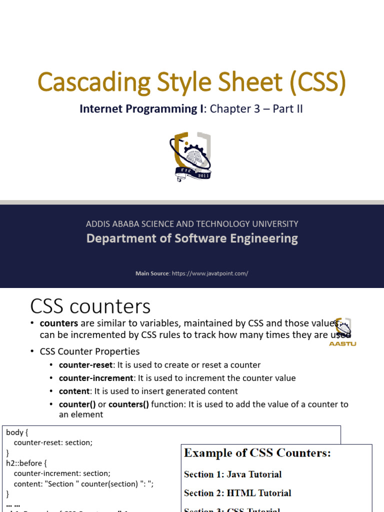 3 - Chapter 3 Part II - CSS | PDF | Ellipsis | Notation 3 - Chapter 3 Part II - CSS | PDF | Ellipsis | Notation