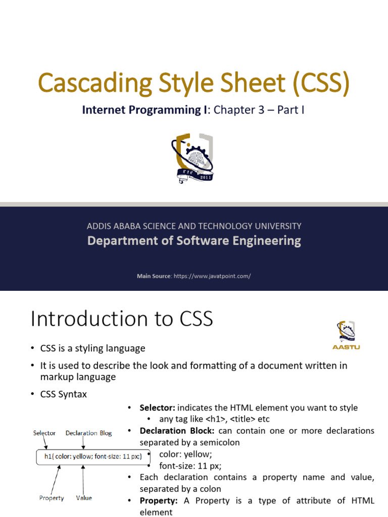 3 - Chapter 3 Part I - CSS | PDF | Html Element | Html