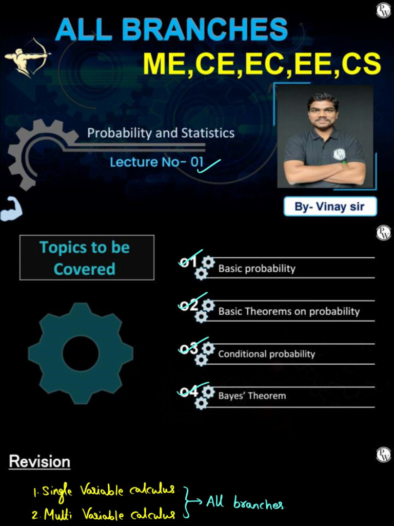 Probability Statistics 01 Class Notes Pdf
