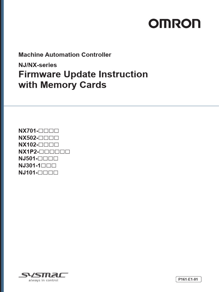 p161 Firmware Update Instruction With Memory Cards Users Manual en ...