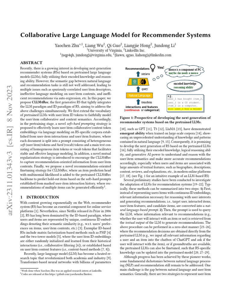 Collaborative-Large-Language-Model-for-Recommender-Systems | PDF Collaborative-Large-Language-Model-for-Recommender-Systems | PDF