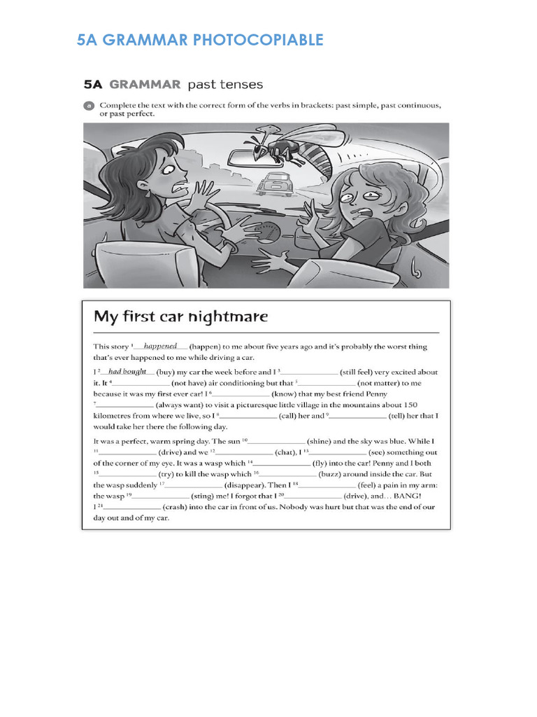 5a-Grammar-Teachers-With-Answer-Keys MY FIRST CAR NIGHTMARE | PDF