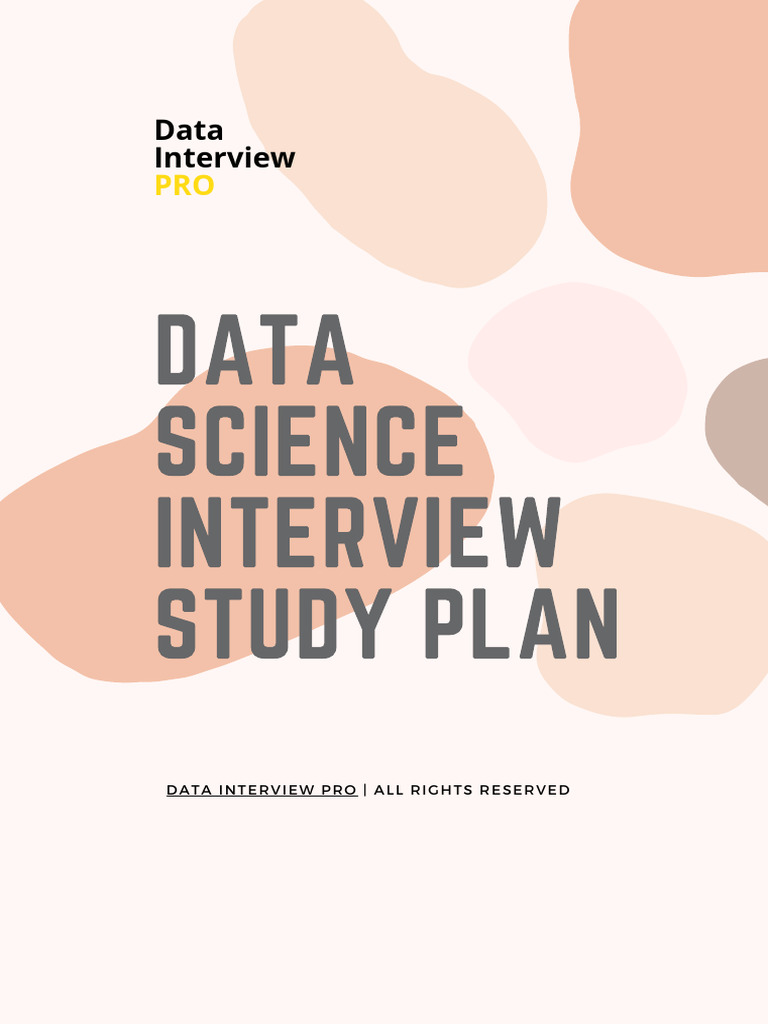 Data Science Interview Study Plan | PDF