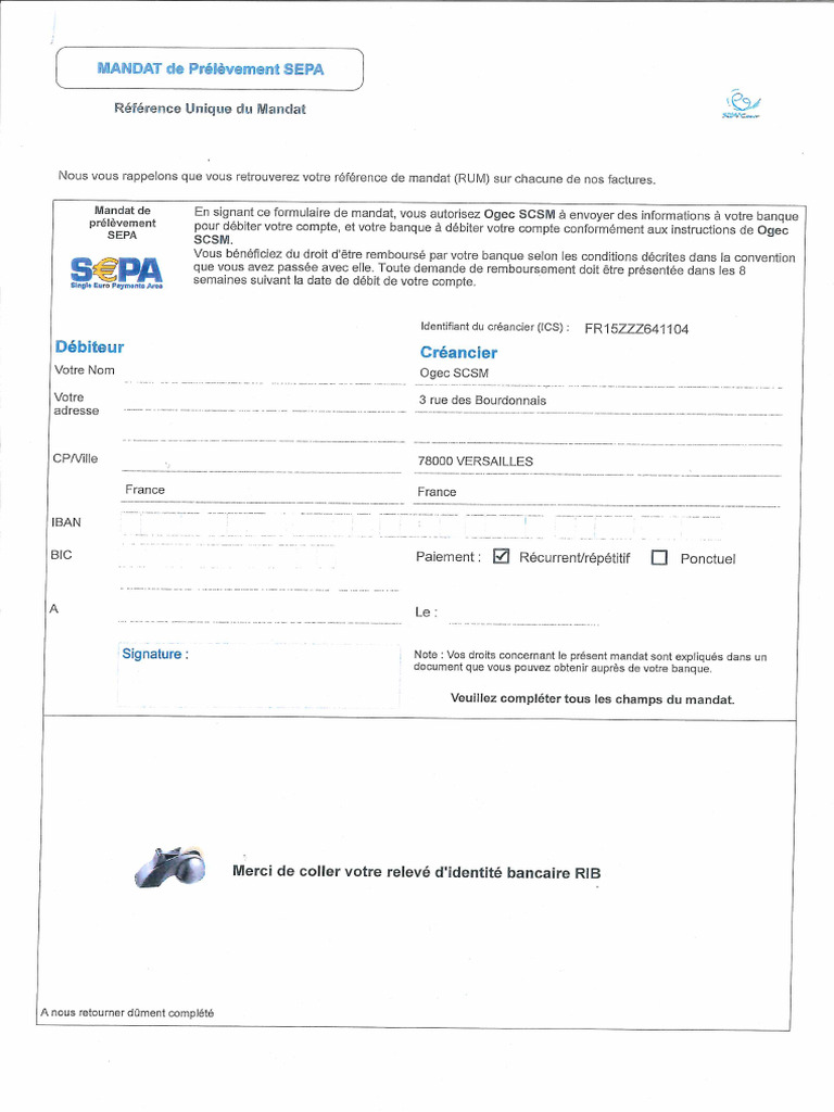 6-SEPA Mandat | PDF