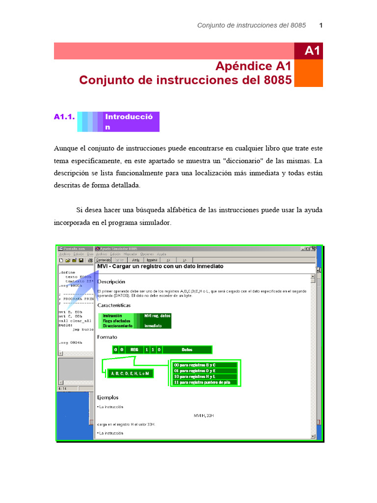 Instrucciones Del 8085 | PDF | Poco | Puntero (Programación de computadora)