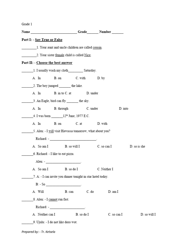 English Final Ketsh G1 | PDF