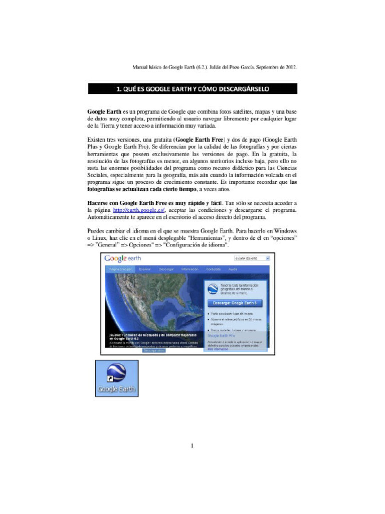 Manual básico de Google Earth 6.2 | PDF | Hipervínculo | HTML