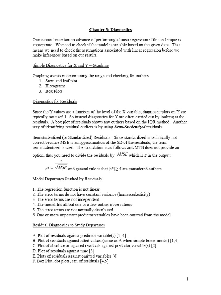 Diagnostico de modelos | PDF | Errors And Residuals | Regression Analysis