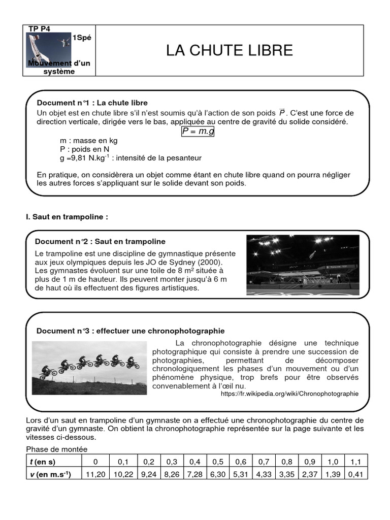 TPP4-1Spe-Sujet-Chute Libre | PDF