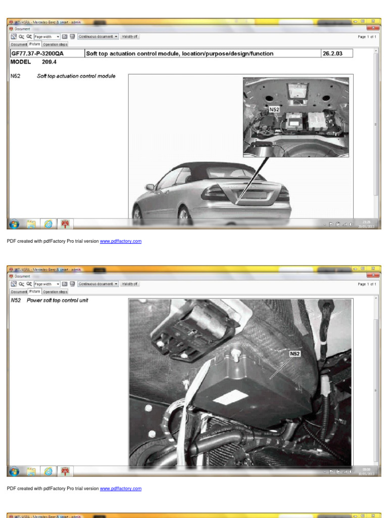 W209.4 Soft Top Actuation Control Module N52 | PDF