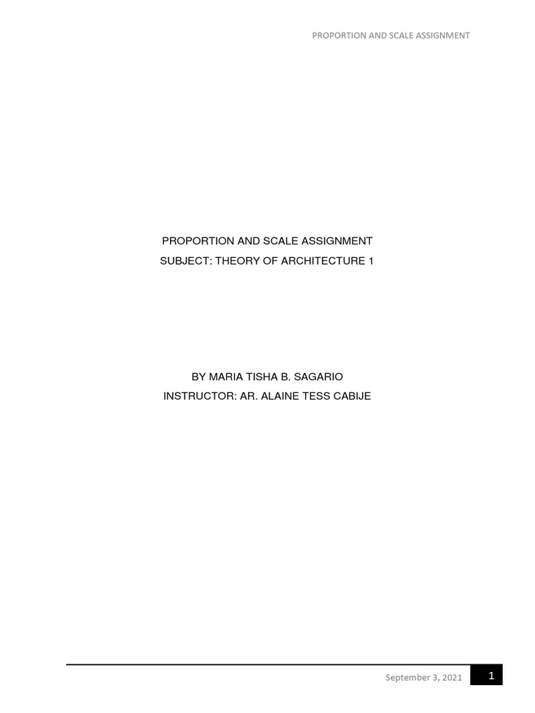 Sagario, Maria Tisha B. (Proportion and Scale Assignment) | PDF | Column