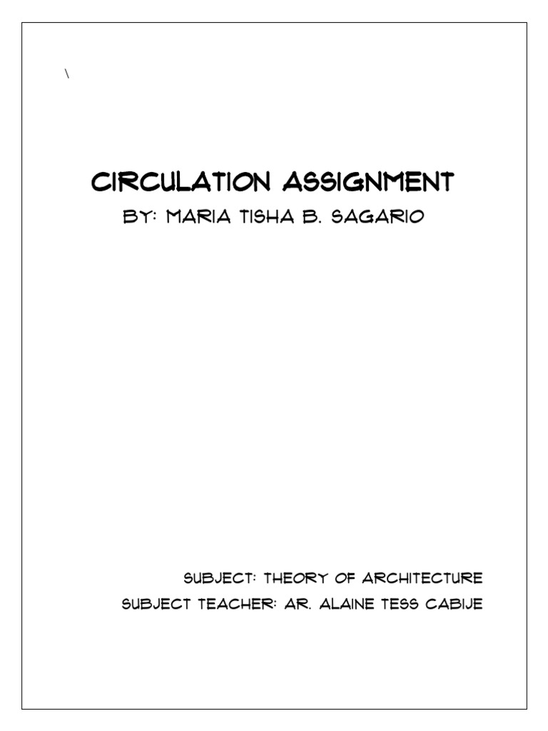 SAGARIO (ARCHT 13 Circulation Assignment) | PDF