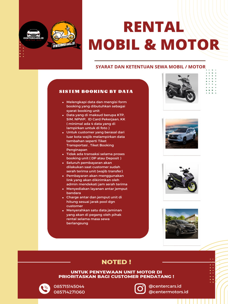 Pricelist Rental | PDF