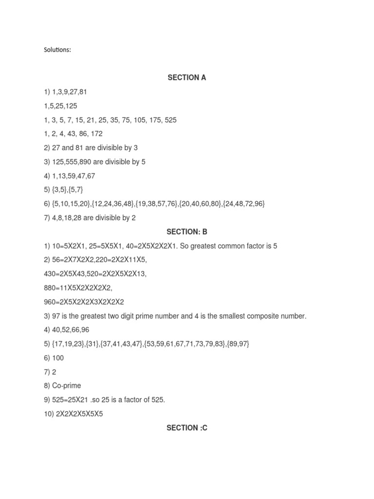 Factors and Multiple Class 5 Maths Worksheet netexplanations.com ...