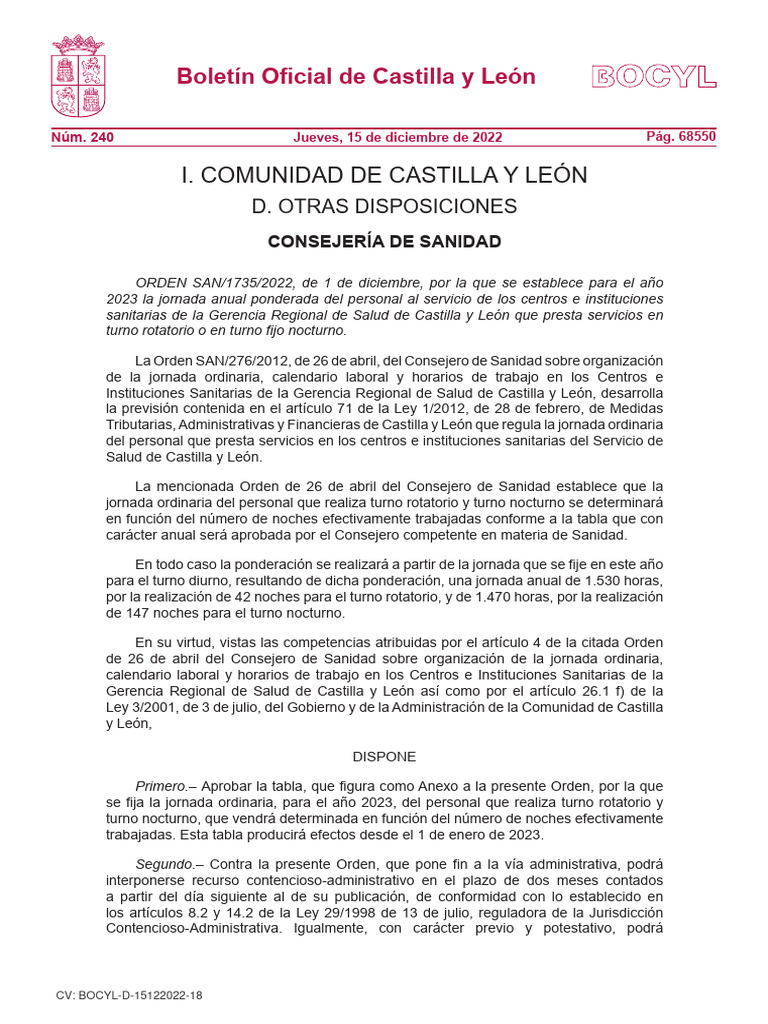 BOCYL-D-15122022-18 | PDF | Gobierno