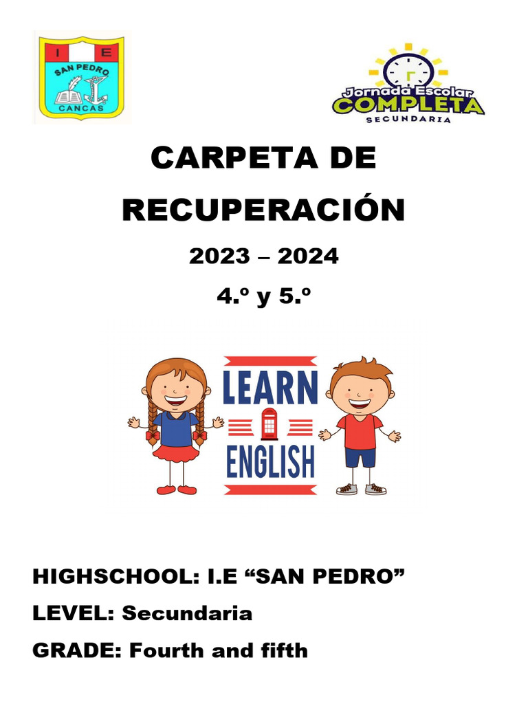 Inglés Cuarto y Quinto-1 | PDF