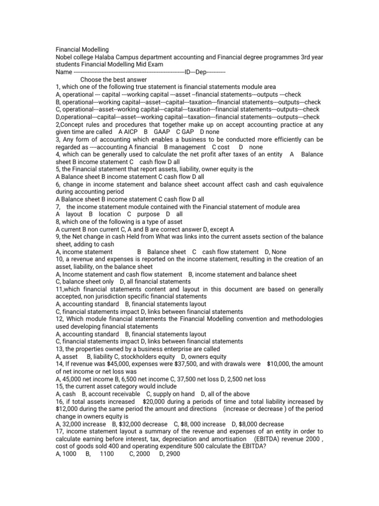 Financial Model | PDF