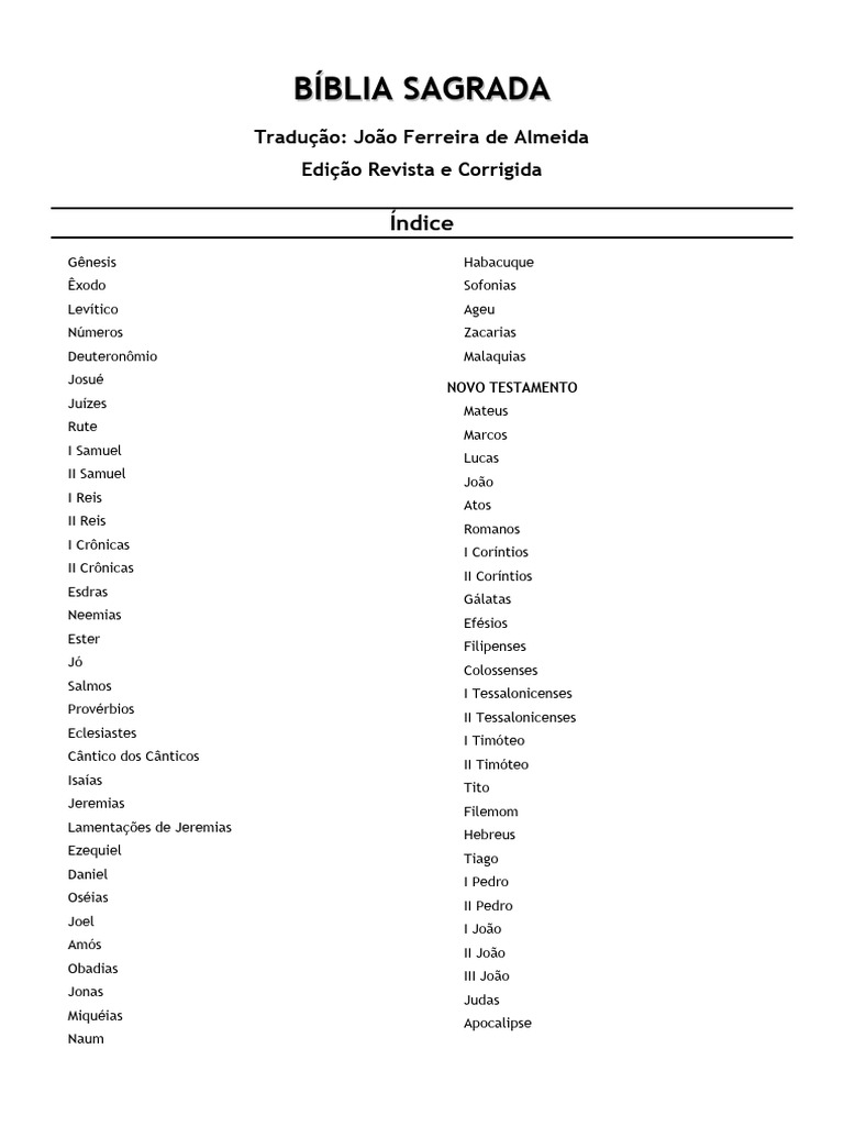 1 - GÊNESIS - BÍBLIA SAGRADA | PDF | Abraão | Noé