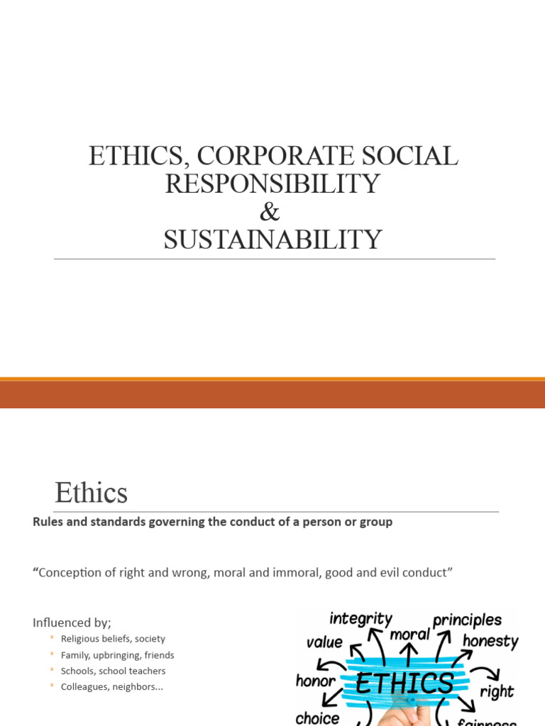 WEEK 9 - Ethics and CSR | PDF | Corporate Social Responsibility ...