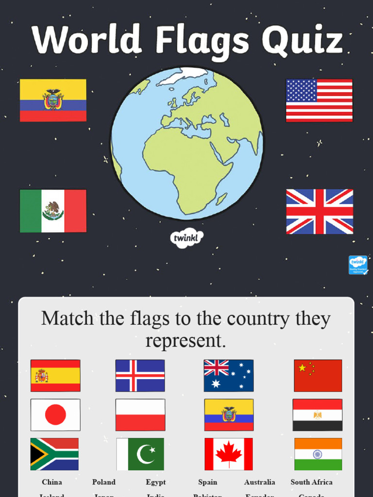 Country and Flag Matching Quiz | PDF