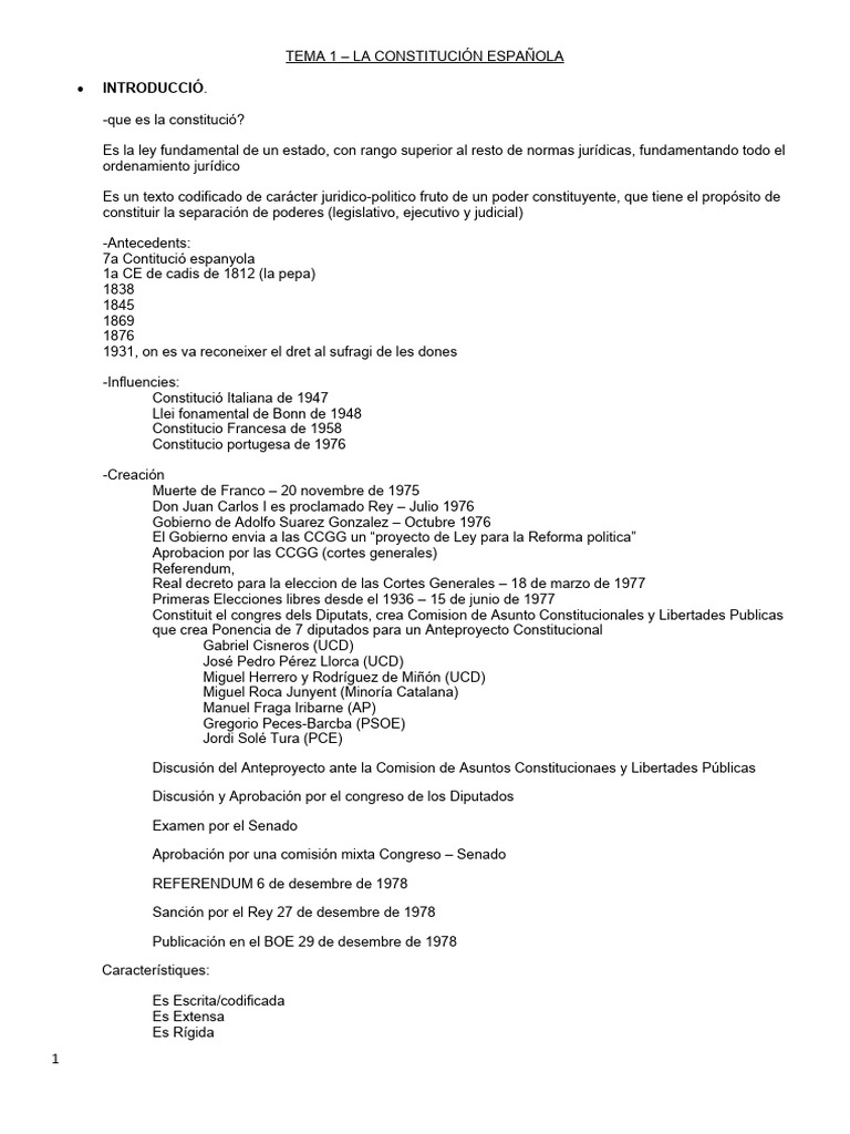 Estructura y Principios de la Constitución Española | PDF | Justicia ...