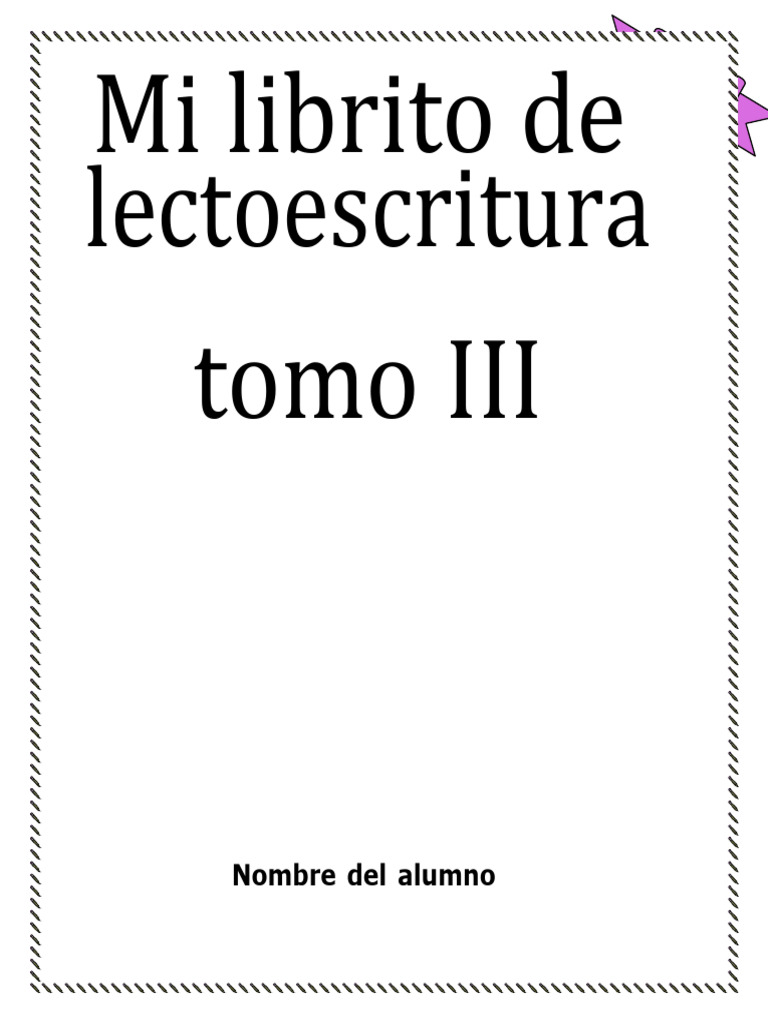 Mi Librito de Lectoescritura Tomo III | PDF
