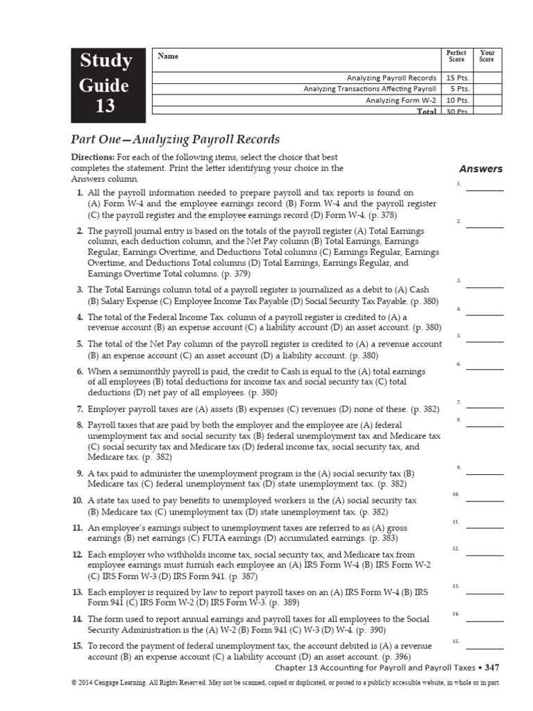TE Ch13 | PDF | Payroll Tax | Irs Tax Forms