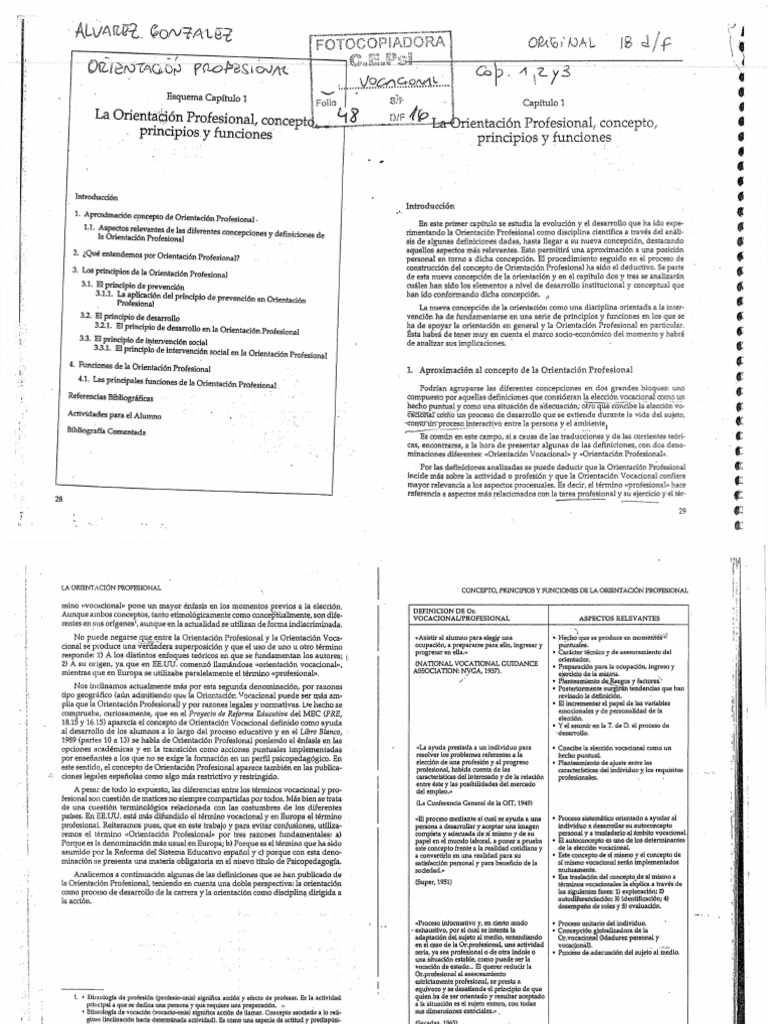 ALVAREZ GONZALES Orientación Profesional. Cap. 1, 2 y 3 | PDF | Crecimiento personal y ...
